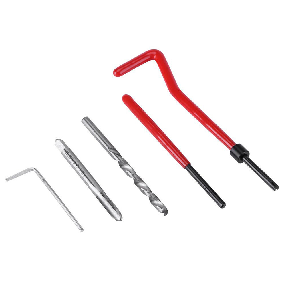 30Pc M6X1.0mm Metric Thread Repair Insert Kit HSS Drill Helicoil Repair ...
