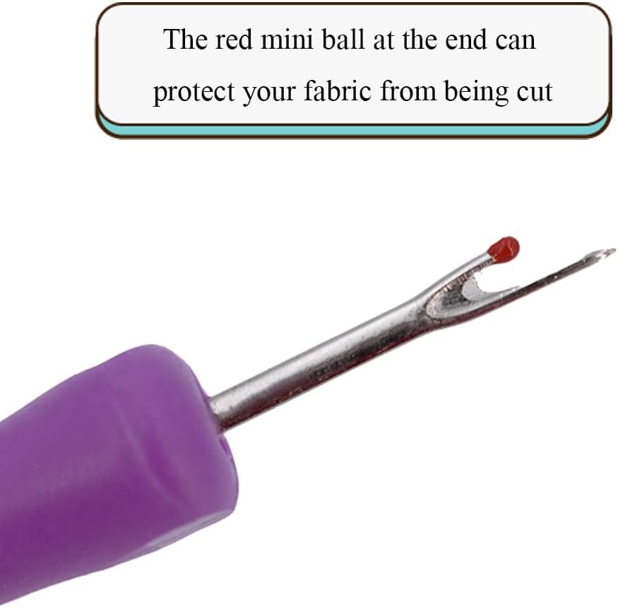 HAHIYO 5.3Inches 1PCs Purple Rubber Seam Ripper Ergonomic Grip Thread ...