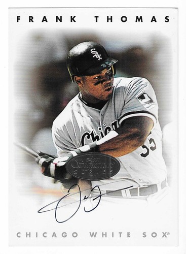 Frank Thomas 1996 LEAF MLB SIGNATURE SERIES JUMBO AUTOGRAPH CARD White ...