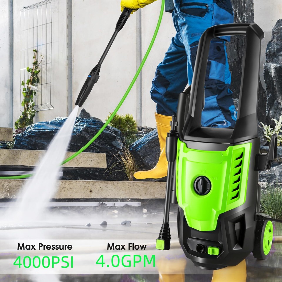 Pressure Washer 4000PSI Electric Power Washer, 4.0 GPM High Power ...