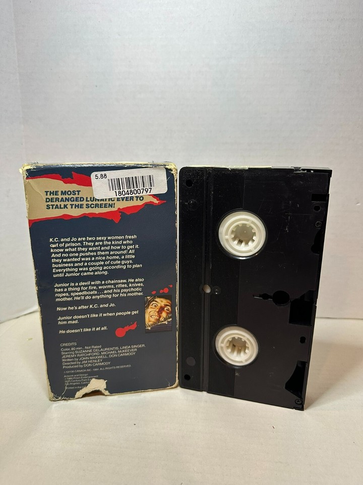 JUNIOR VHS 80'S SLASHER HORROR NUDITY COMEDY REDNECKS CHAINSAW ...