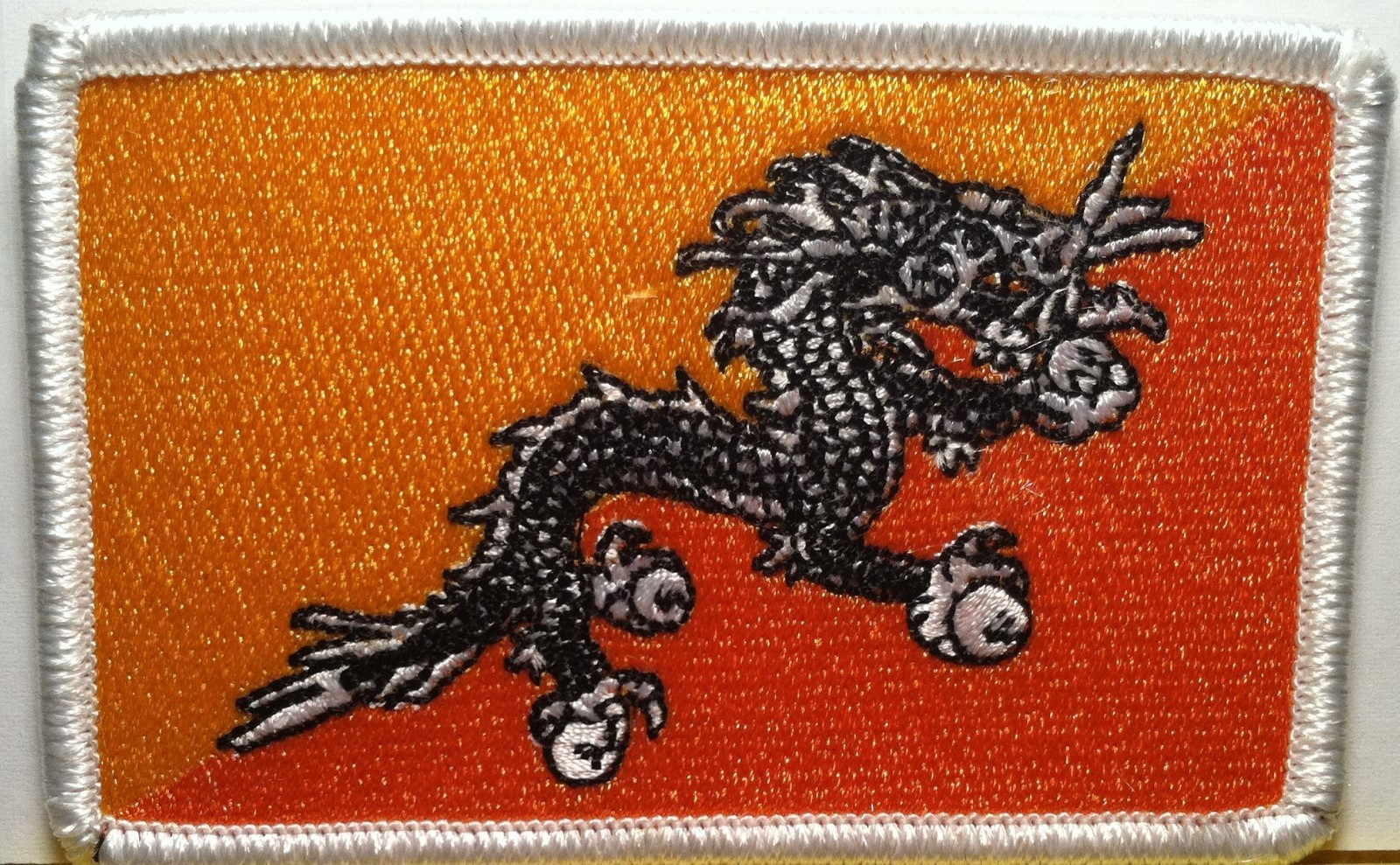 Bhutan Flag Patch With Hook & Loop Fastener Military White Border #72 | eBay