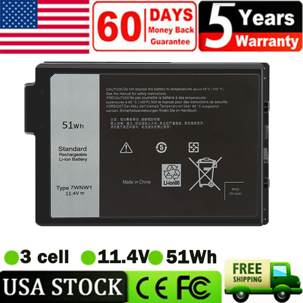 7WNW1 Battery For Dell Latitude 5420 5424 7424 Rugged Extreme GK3D3 ...