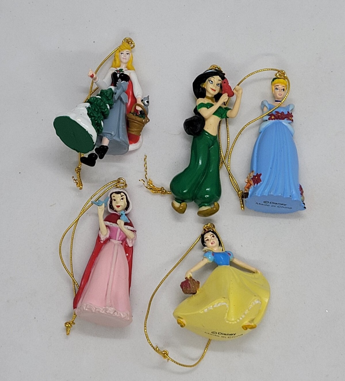Vtg Disney Princess Miniature Ornament Set of 5 | eBay