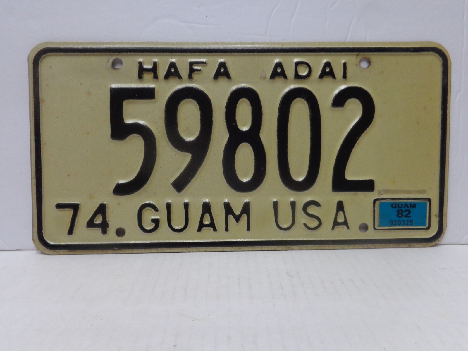 1974 Guam License Plate 59802 | eBay