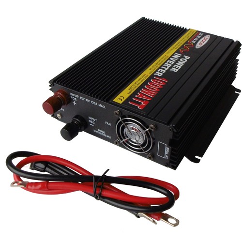 PACO 12v 1000W Inverter 2000W Peak Modified Sine Wave 3-Pin UK Sockets ...