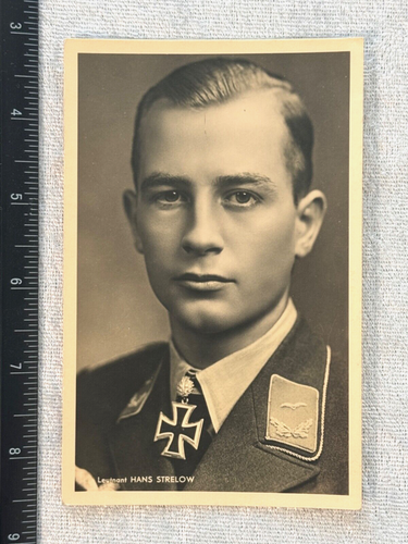 WW2 GERMAN HOFFMANN POSTCARD OF LUFTWAFFE KNIGHT’S CROSS "LEUTNANT HANS ...