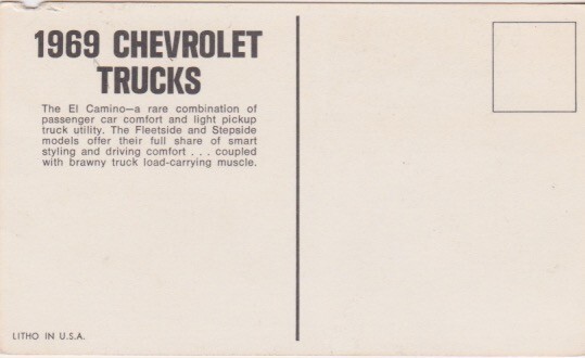1969 Chevrolet Trucks-El Camino-Fleetside Pickup-Stepside Pickup | eBay