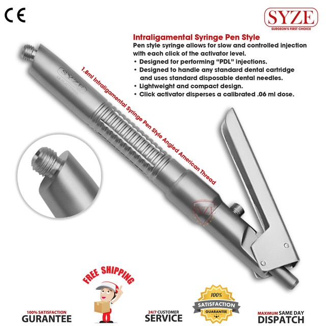 Paroject Intraligamental Syringe 1.8ml Pen Style Dental Anesthesia ...