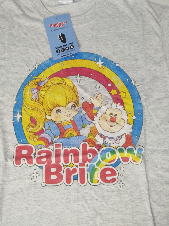Truffle Shuffle Size Small Pale Gray Rainbow Brite Women's T-shirt | eBay