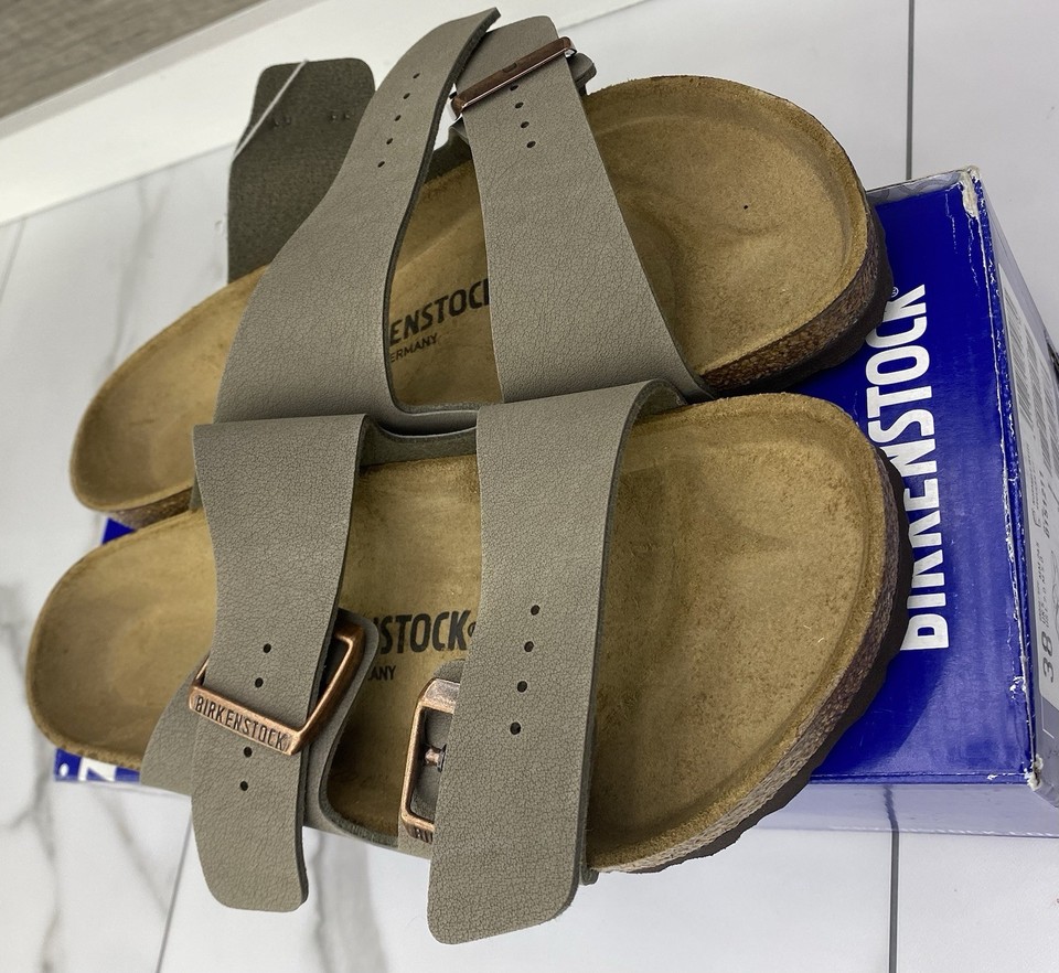 Birkenstock New w Box Arizona Stone Birko-Flor Regular Width Size 37 | eBay