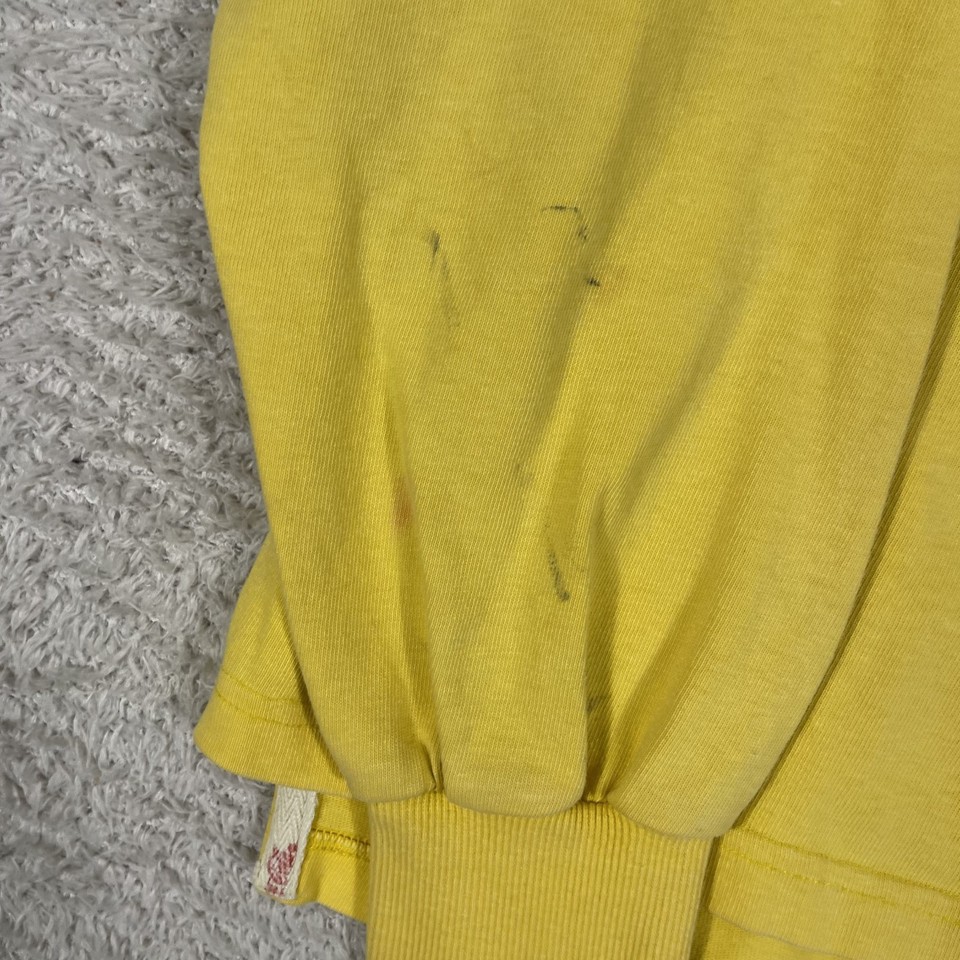 Vintage 80's Coca Cola Rugby Shirt Mens Medium* Yellow White Colorblock ...