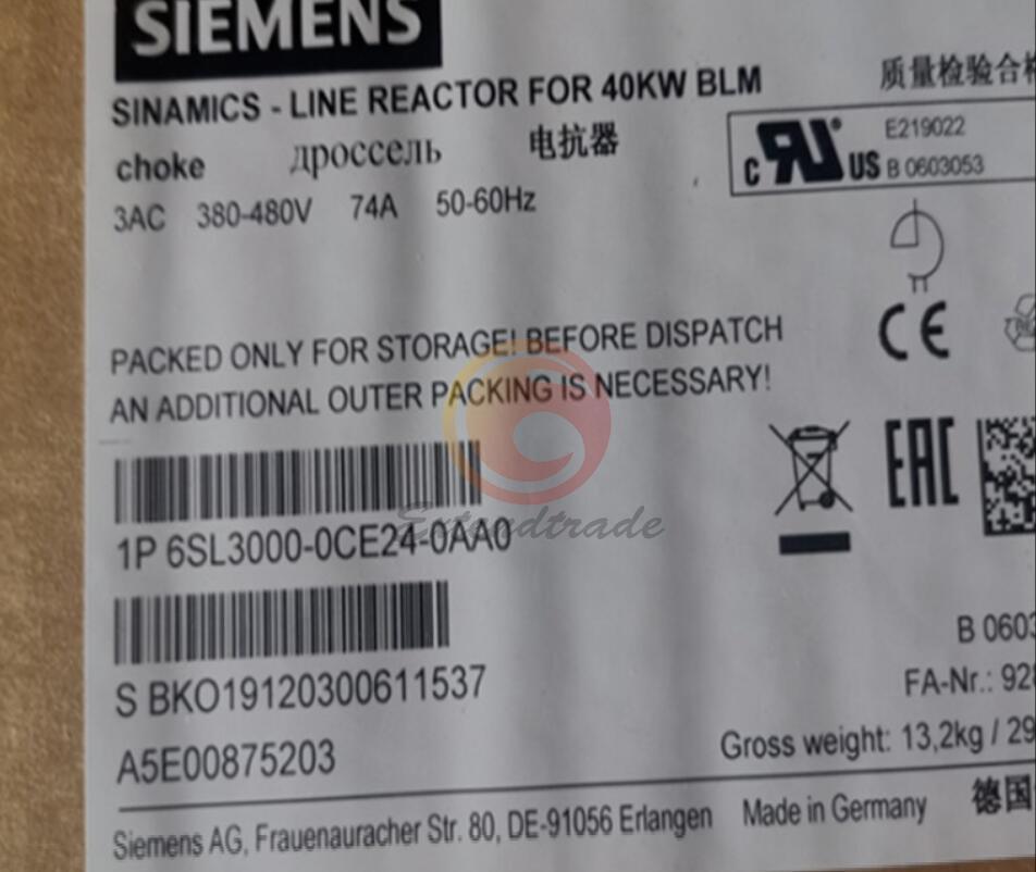 ONE NEW Siemens 6SL3000-0CE24-0AA0 Power Reactor Input | eBay