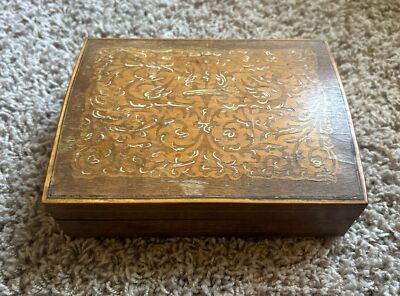 Vintage Reuge Italian Inlaid Wooden Music Box Isola di Capri Swiss ...