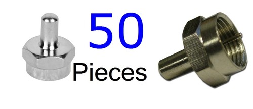 50 Pieces F Type 75 Ohm Male Terminator Coax Coaxial End Caps TV RF ...