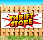 THRIFT STORE Advertising Vinyl Banner Flag Sign USA 15" 18" 20" 30" 48 ...
