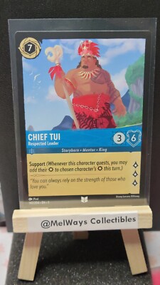 Disney Lorcana Chief Tui Respected Leader Non-Foil Errata Card | eBay