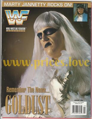 WWF Wrestling Magazine January 1996 Goldust Marty Jannetty POSTER King ...