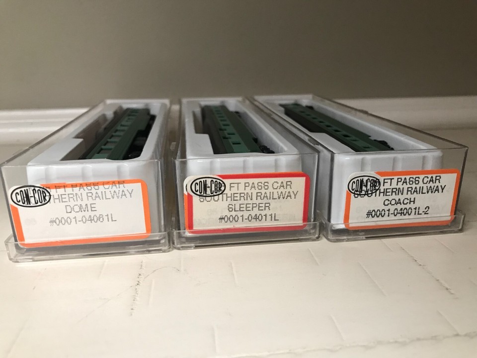 Con-cor N-Scale Crescent Limited 3 Car Set Green | eBay