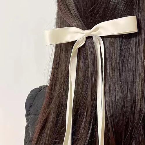 8pcs Hair Bows Clips for Women Girls Hair Ribbon Clip with Long Tail ...
