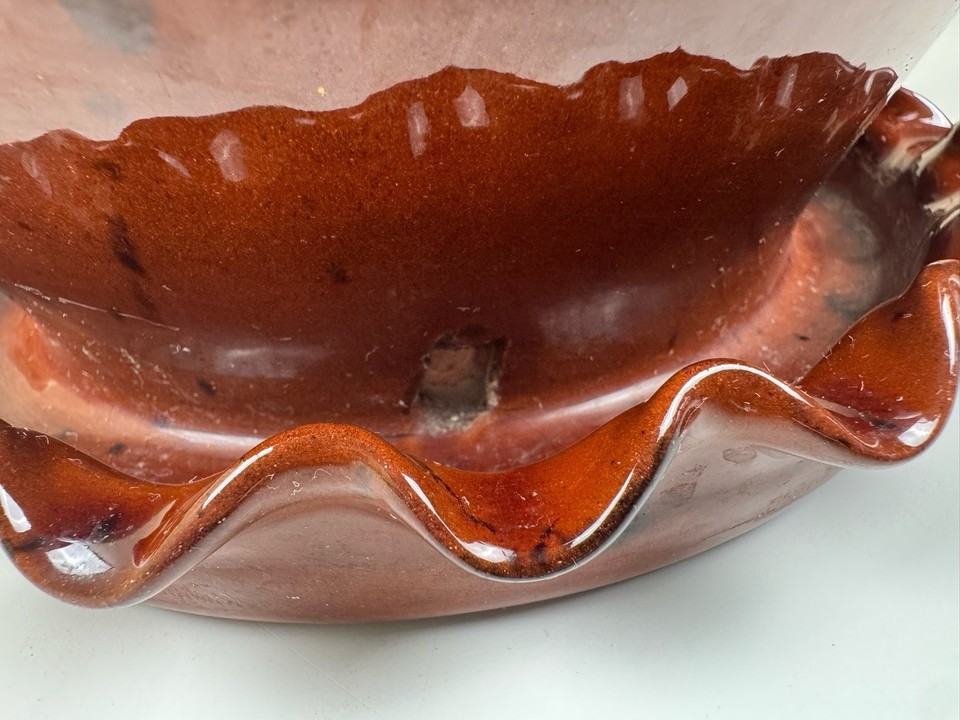 Beautiful Lester Breininger Redware Pottery Glazed Bowl Planter Signed ...