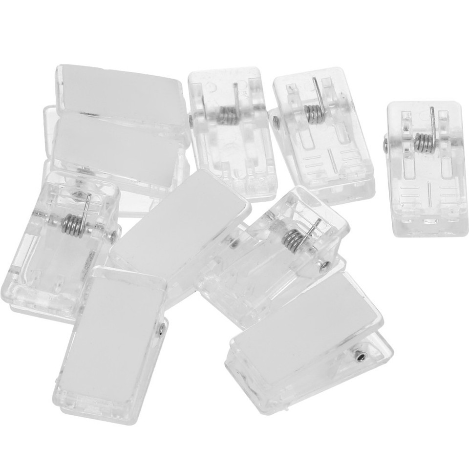 30Pcs Clear Self-Adhesive Clips Sticky Photo Clips Posters Badges name ...