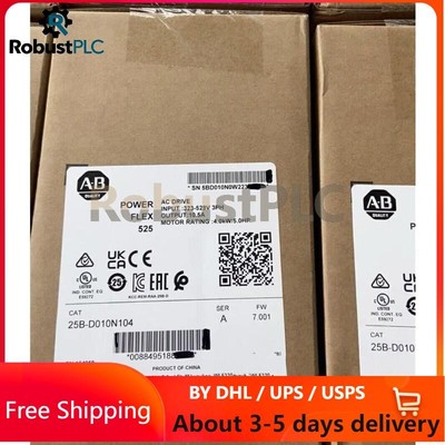 New AB 25B-D010N104 Powerflex 525 AC Drive 4KW 5HP 25BD010N104 US Free ...