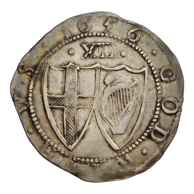 1656 Commonwealth Of England Shilling 12p England Under Oliver Cromwell ...