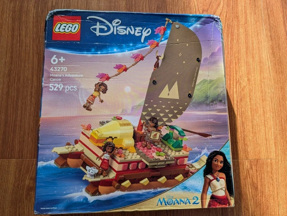 LEGO Disney Princess: Moana's Adventure Canoe (43270) New (box damaged ...