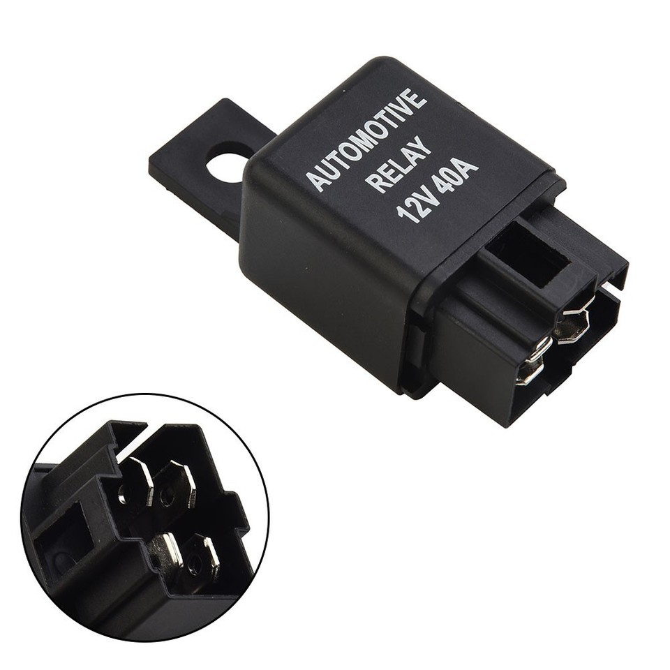 1 Pc 12V 40A Car Automotive Van Boat Bike 4 Pin SPST Relay With Cable Parts New | eBay Australia