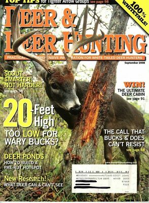 Deer & Deer Hunting Magazine September 2008 - 100% Whitetails, Scout ...
