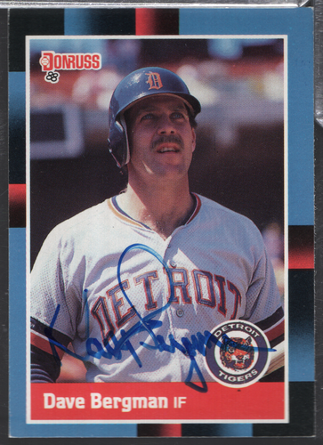 Dave Bergman Tigers Autographed 1987 Leaf Donruss 373 w/COA ...