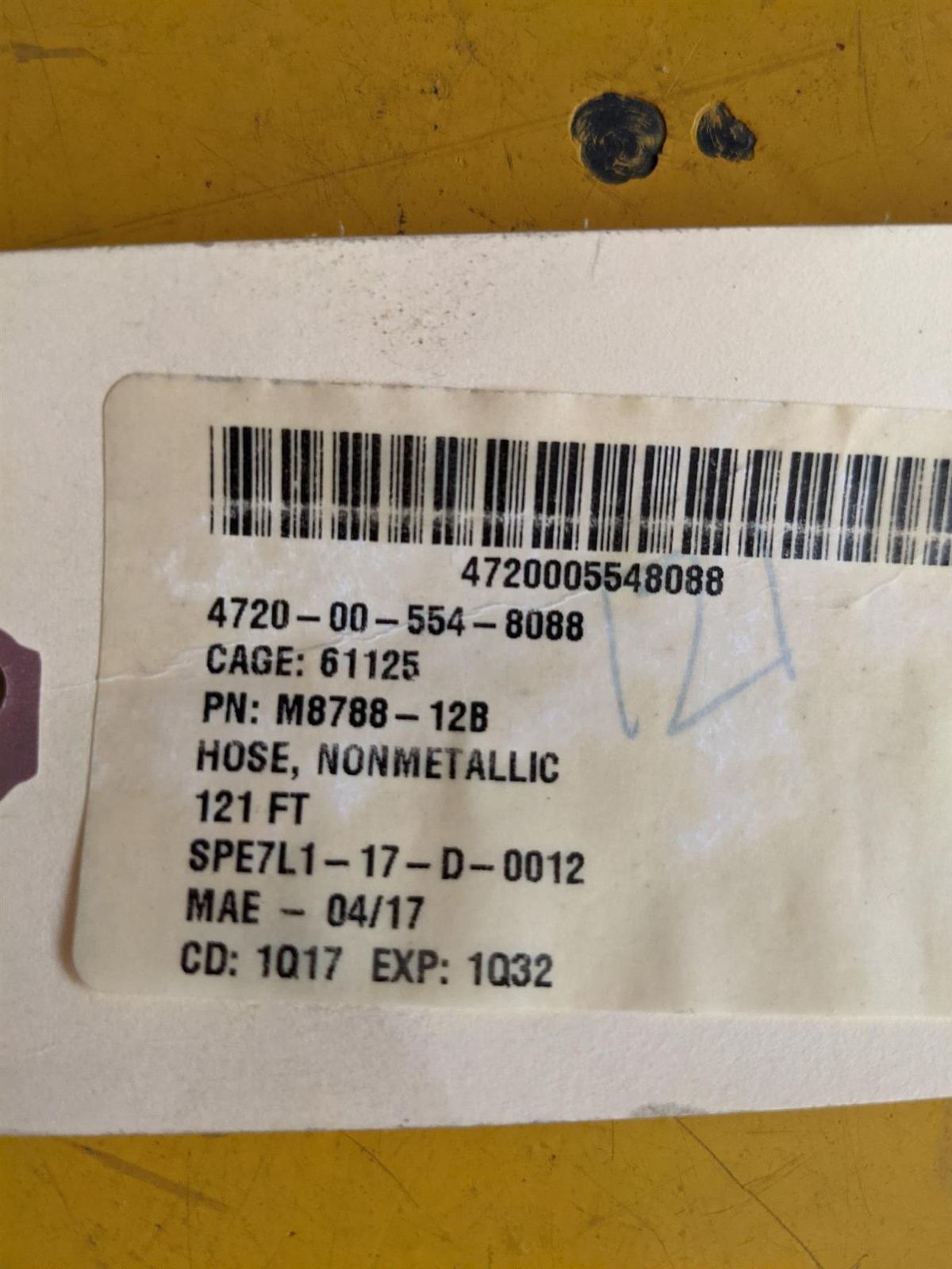 110' FEET Continental Contitech Hydraulic Oil Hose M8788-12 ...