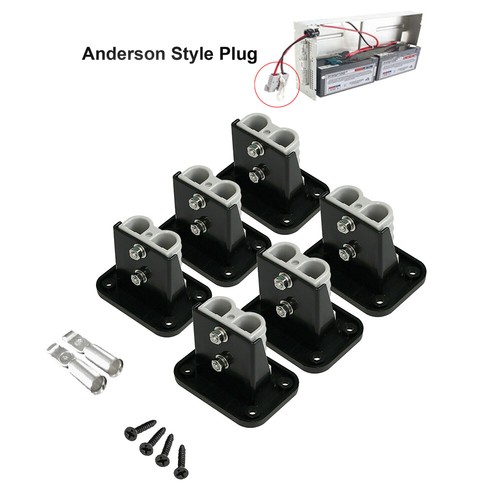 6 Sets Anderson Plug Flush Mount 50Amp Mounting Bracket Panels Cover ...