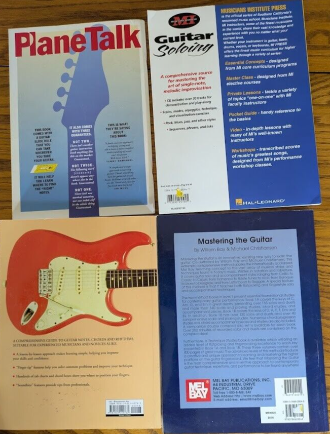 Lot of 4 Guitar Guides: Play Guitar, Mastering Guitar, Plane Talk, Guitar Solos | eBay