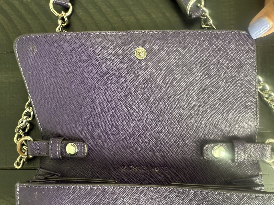 Michael Kors Small Crossbody Purse Purple Good Used Condition Nickel ...