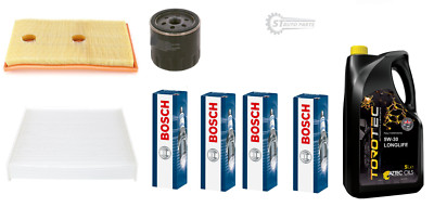 FOR VW POLO 1.2 TSI MK 5 SERVICE KIT WITH BOSCH SPARK PLUGS & 5L SYNTH ...