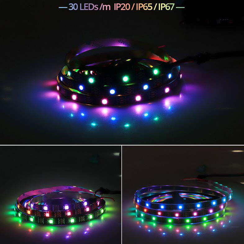 DC5V SK6812 RGBW 4in1 LED Strip Light 30/60/144 LEDs/M IC Individual ...