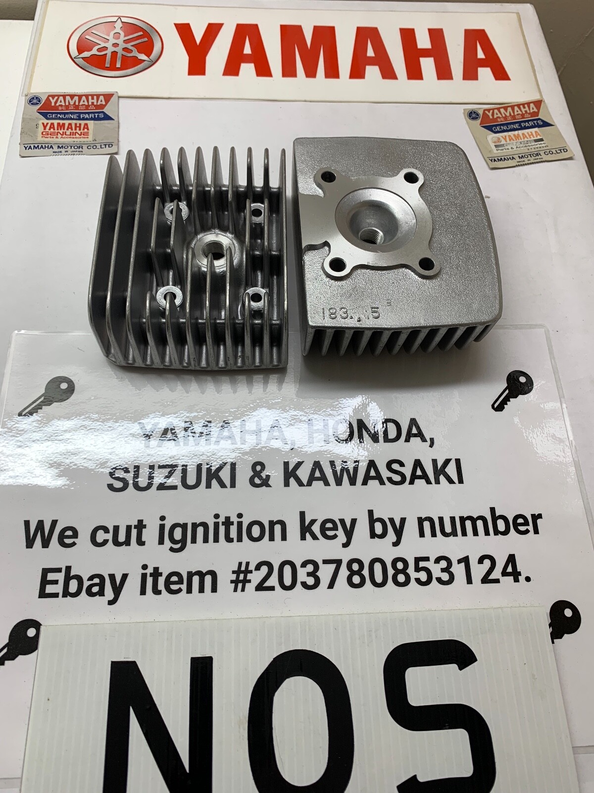 YAMAHA YA6,AS1,AS2,RD125A ENGINE CYLINDER HEAD(PAIR)DISCONTINUED PART ...