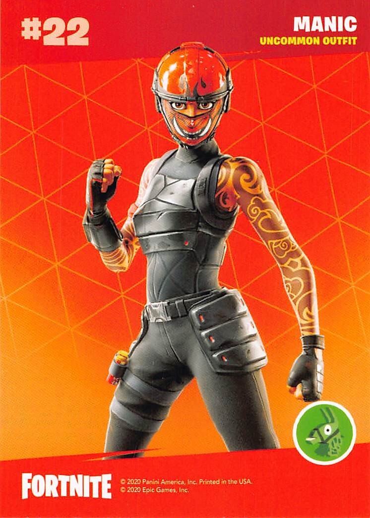 Fortnite Series 2 Panini Base Trading Card -MANIC #22 - USA Print | eBay