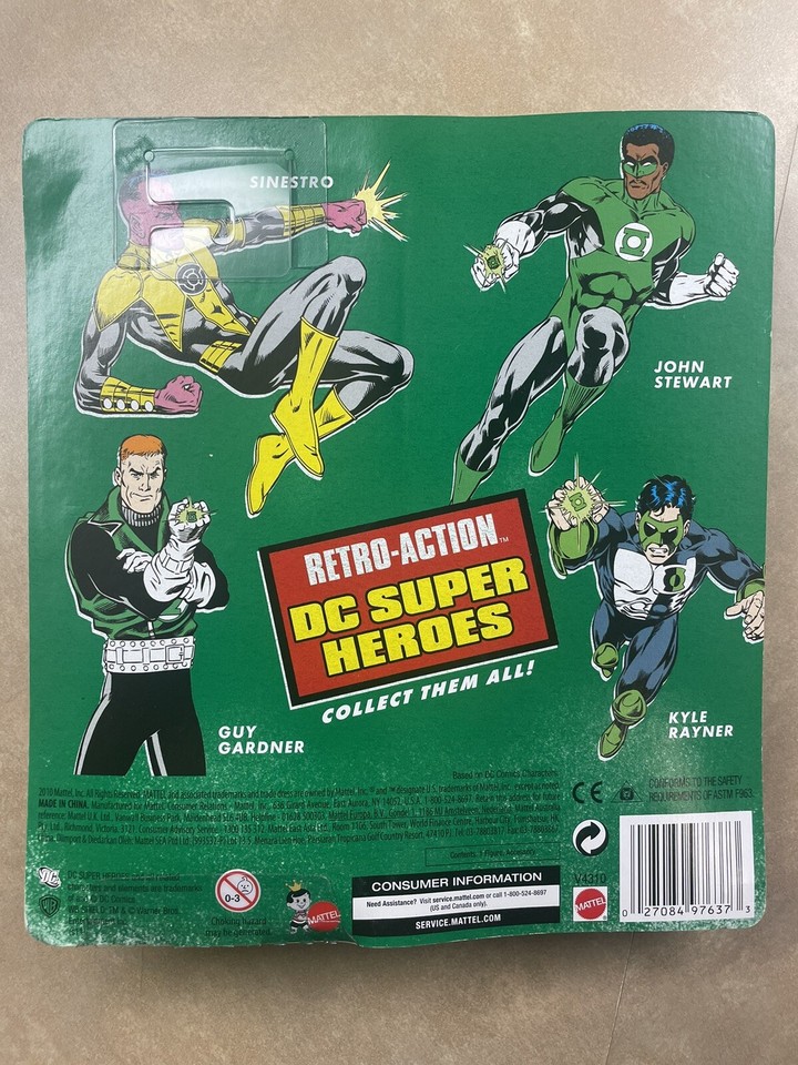 Retro-Action DC Super Heroes Sinestro Figure 2010 Mattel SEALED | eBay