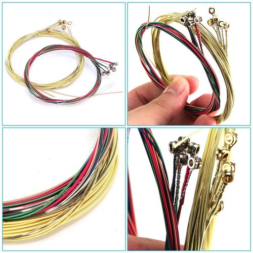 1 Sets of 6pcs Colorful Acoustic Guitar Strings String Steel Strings ...