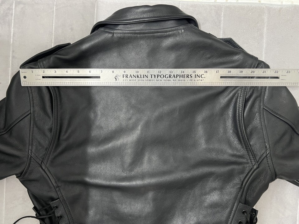 Mr S Leather IML Mens Black Deluxe Motorcycle Jacket Chest Size 44 L ...