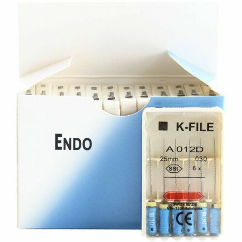 Dental Endodontic Hand Files Endo Root Canal K files Stainless Steel 6 ...