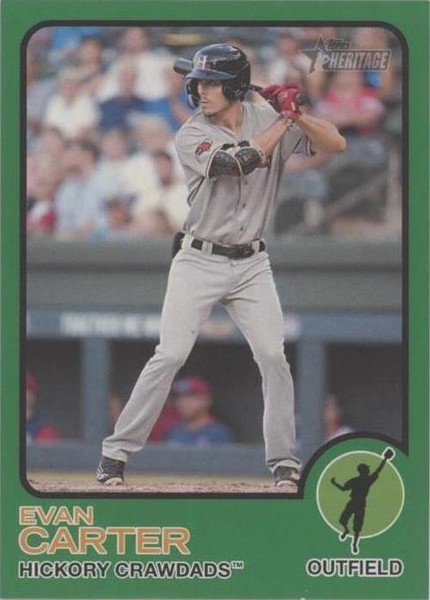 2022 Topps Heritage Minor League Edition - Green Border #71 Evan Carter ...