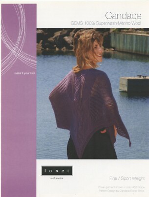 Candace Shawl - Louet Knitting Pattern - Gems - Experienced - One Size ...