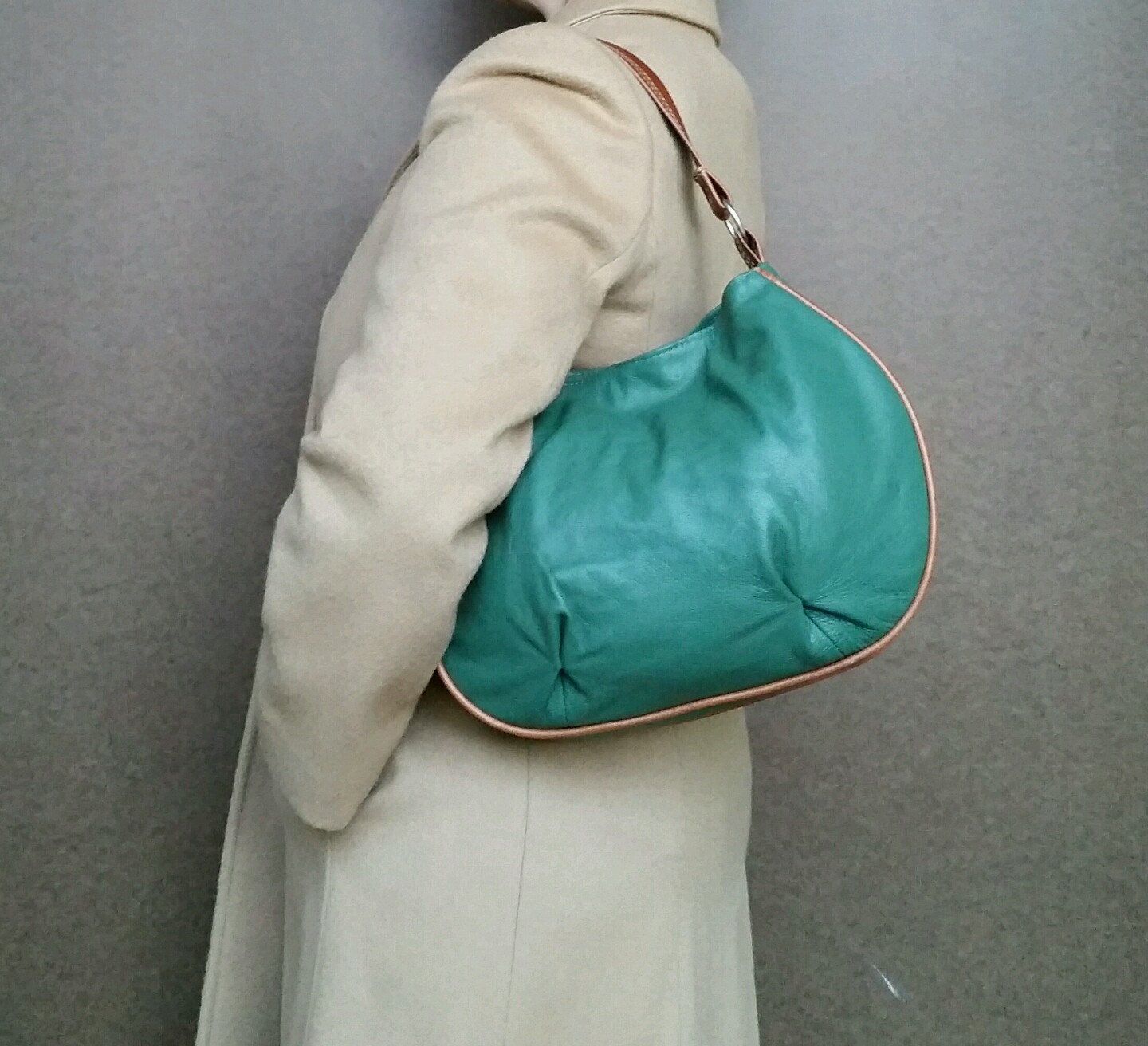 Green Leather Slouchy Hobo Bag, Handmade Rustic Women Hobos Purses ...