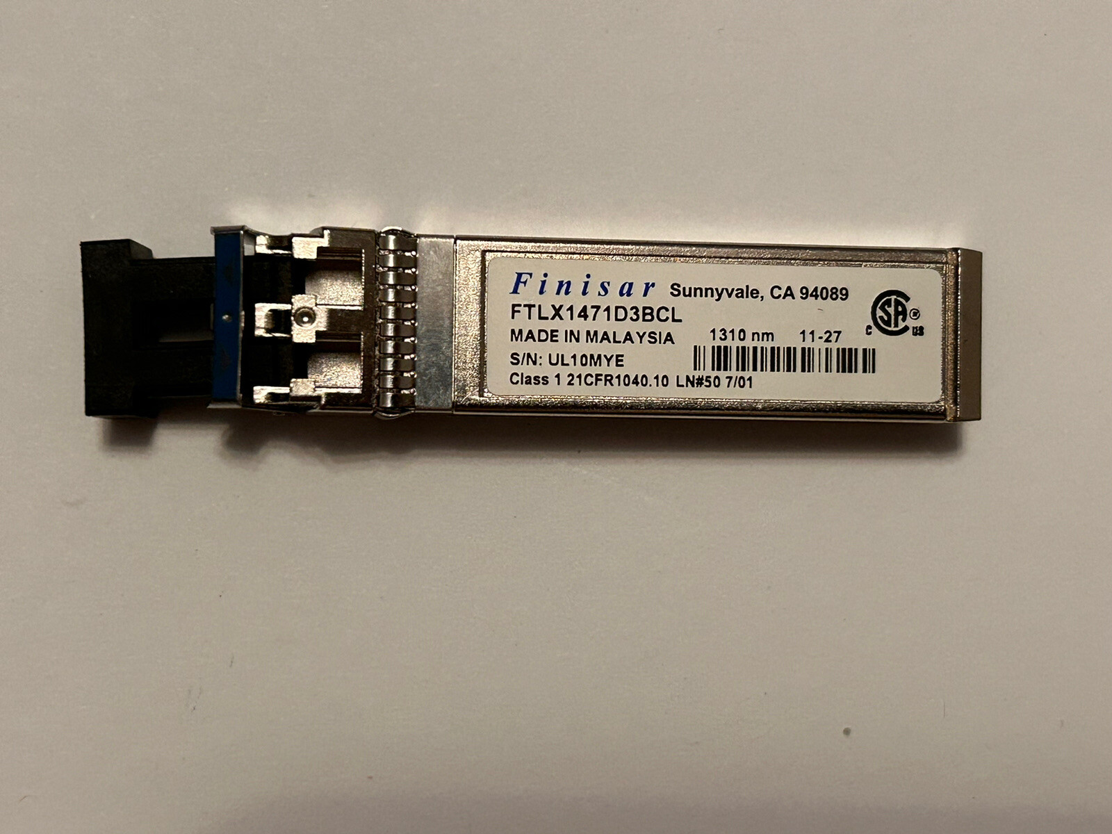 Finisar 10Gb FTLX1471D3BCL 1310nm Single Mode SFP+ Optical Transceiver ...