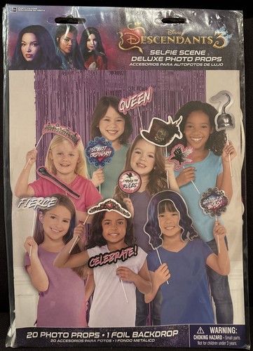 Disney Descendants 3 Selfie Scene Deluxe Photo Props Backdrop Party ...