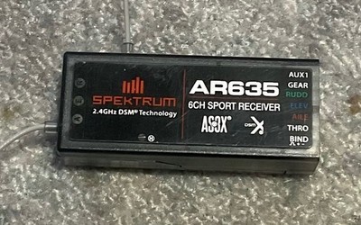 SPECTRUM RC AR635 6-CHANNEL AS3X RECEIVER w/3-AXIS STABILIZATION (NO ...